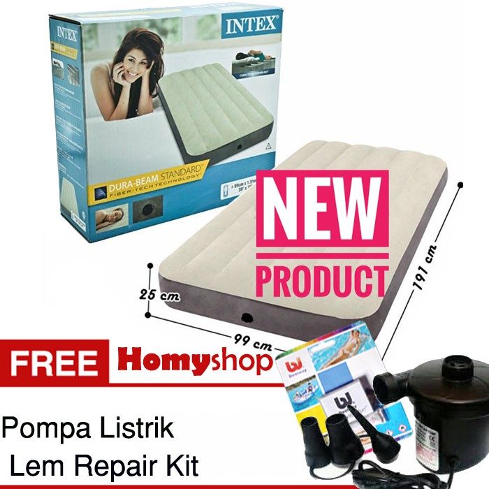 Jual Kasur Angin INTEX Durabeam Twin 64707 + Pompa Listrik + Bantal ...