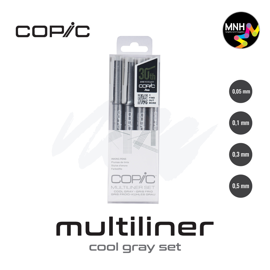 Jual Spidol Copic Multiliner Cool Gray Set - Drawing Pen | Shopee Indonesia