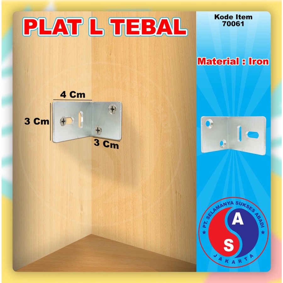 Jual Plat Siku L Bracket / Ambalan Meja / Lemari Penyangga Sudut ...