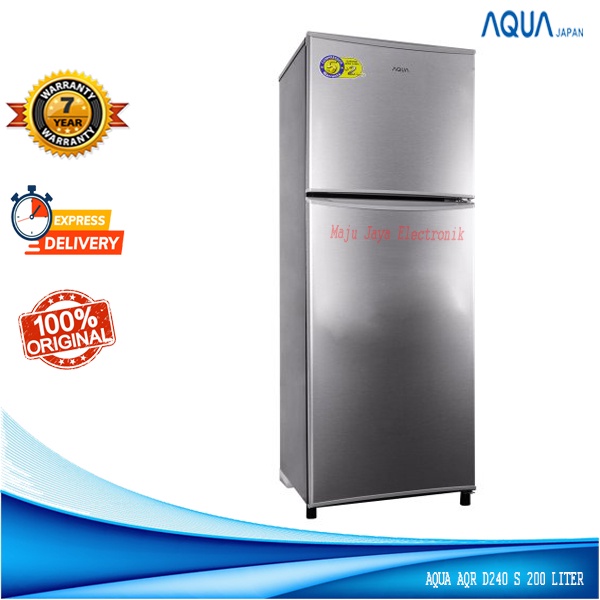 Jual Kulkas 2 Pintu AQUA AQR D240 S NO Frost Low Watt Tanpa Bunga Es ...