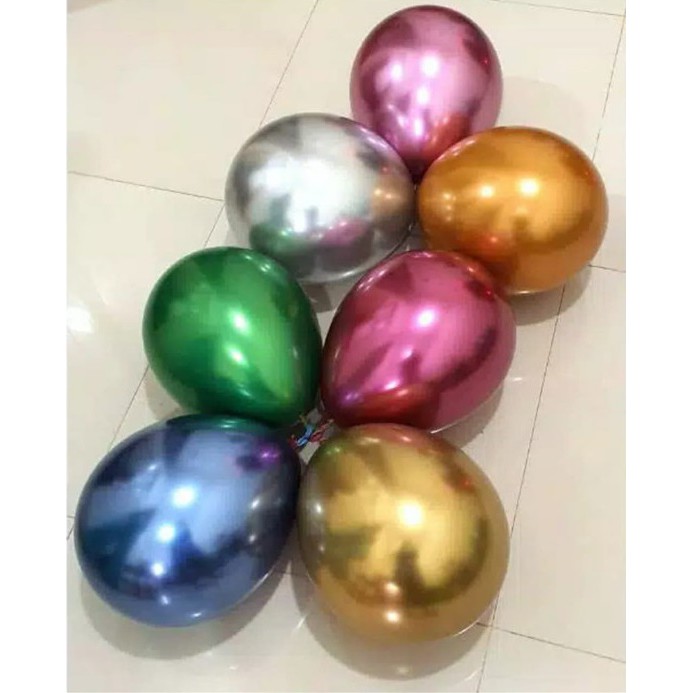 Jual Balon Latex Metalik Chrome / Metalic Balloon Chrome 12inch Ecer ...