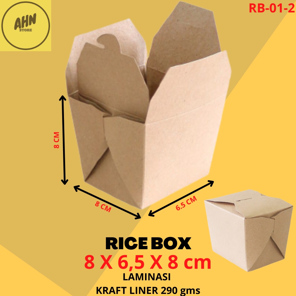 Jual KARDUS DUS KOTAK RICE BOX LAMINASI / KARDUS BOX MIE BUBUR BENTO ...