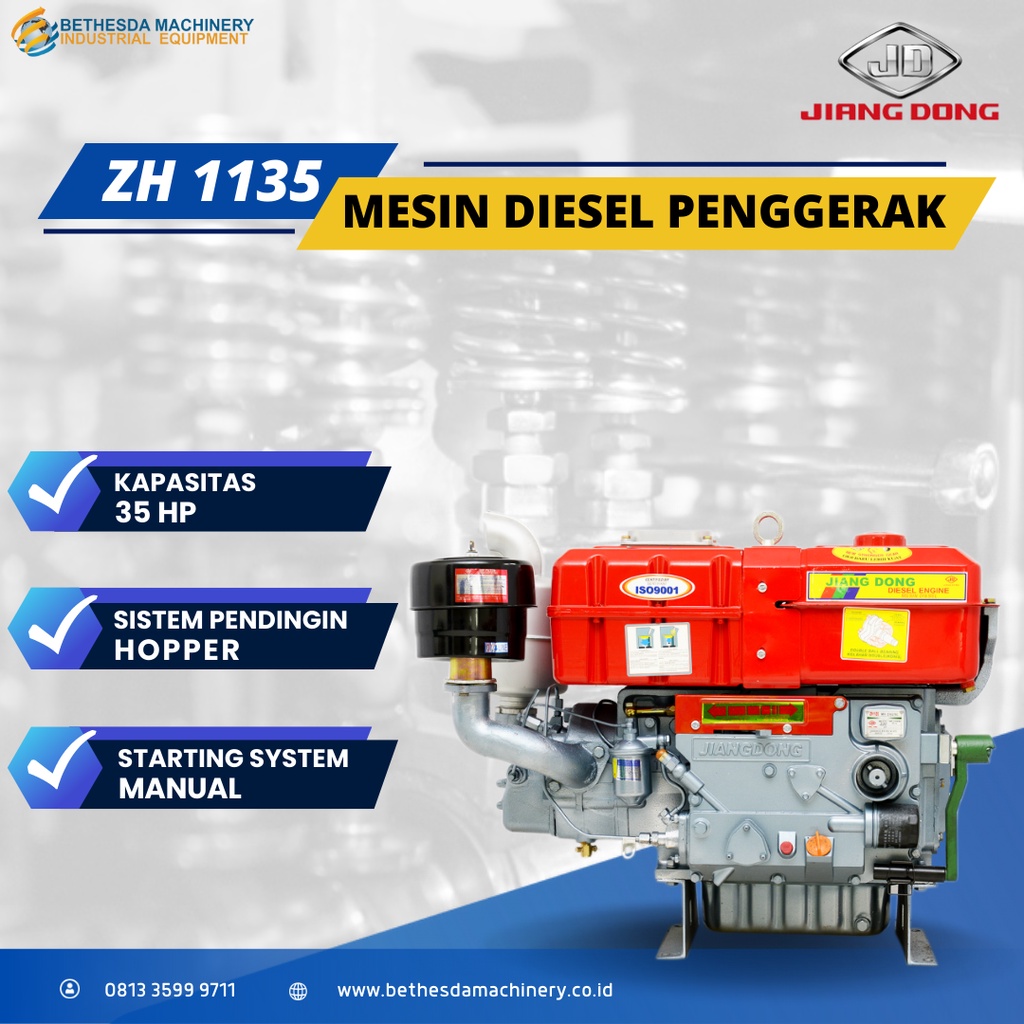 Jual Mesin Penggerak 35HP Jiang Dong ZH 1135 35 PK / 35 HP Diesel ...