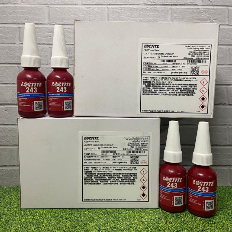 Jual loctite 243 / lem baut / threadlocker 243 / pelumas baut 10 ml | Shopee Indonesia