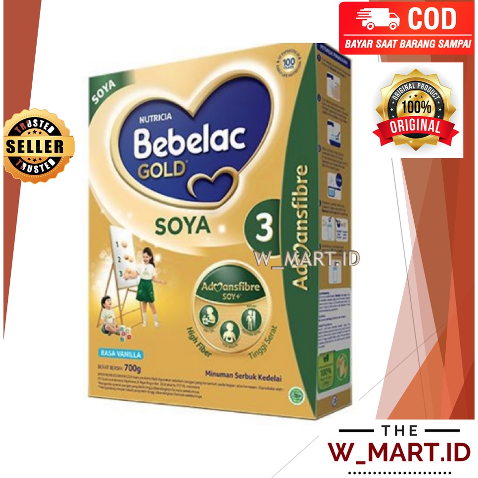 Jual BEBELAC GOLD SOYA 3 SUSU ANAK 1-3 TAHUN VANILLA 700 GR | Shopee Indonesia