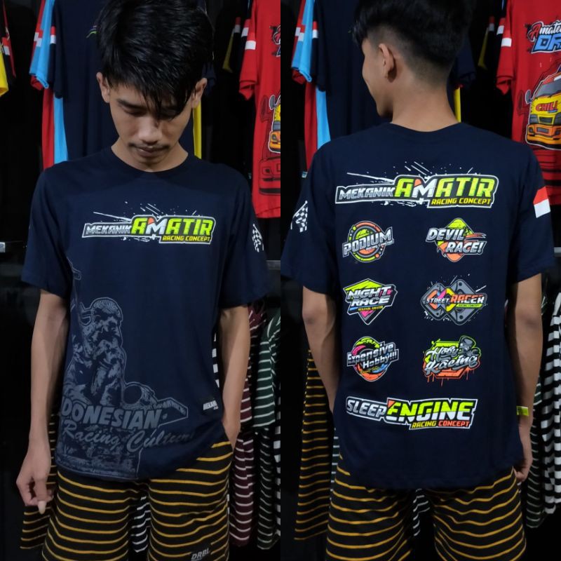 Jual BAJU KAOS RACING ORIGINAL MEKANIK AMATIR BERKWALITAS | Shopee ...