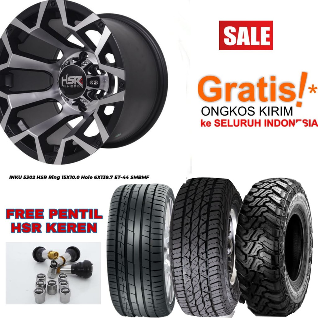 Jual Paket Velg Offroad Dan Ban Offroad R15 Lebar 10 Inch Plus Ban ...