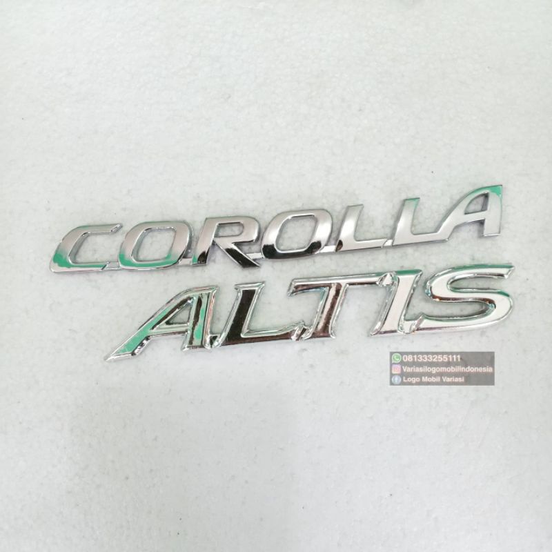 Jual Emblem logo corolla ALTIS toyota ukuran original bagasi | Shopee ...