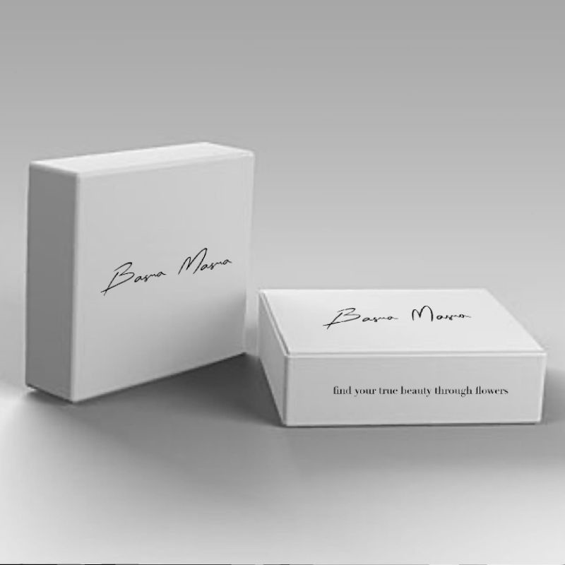 Jual BOX (buka tutup atas bawah) ukuran 8x8x3 LOGO CUSTOM | Shopee ...