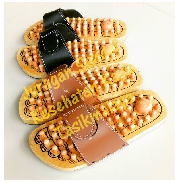Jual Sandal Kesehatan Kayu Selop,, Sendal Slop Alas Kaki, Bakiak Rematik Akupuntur Terapi ...