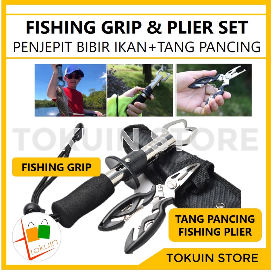 Jual Fishing Grip Plier Tang Kail Pancing Penjepit Jepit Bibir Mulut ...