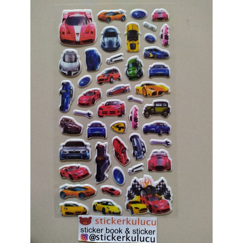 Jual Stiker timbul MOBIL BALAP / RACING CAR 10x22cm | Shopee Indonesia