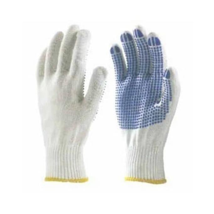 Jual Sarung Tangan Benang Bintik Dot Nylon Pelindung Full Jari Tidak ...