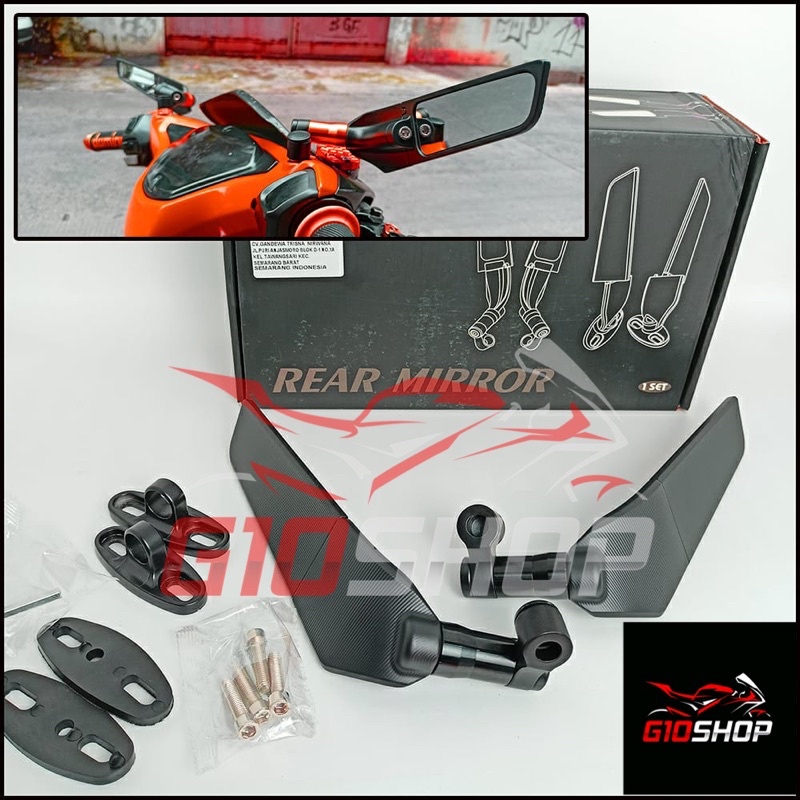 Jual Spion Winglet H2 Motor Universal Nmax Aerox Xmax CBR Ninja 250 ...