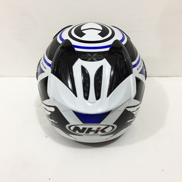 Jual Helm NHK R6 Motif RacerX White Blue Putih Biru | Shopee Indonesia