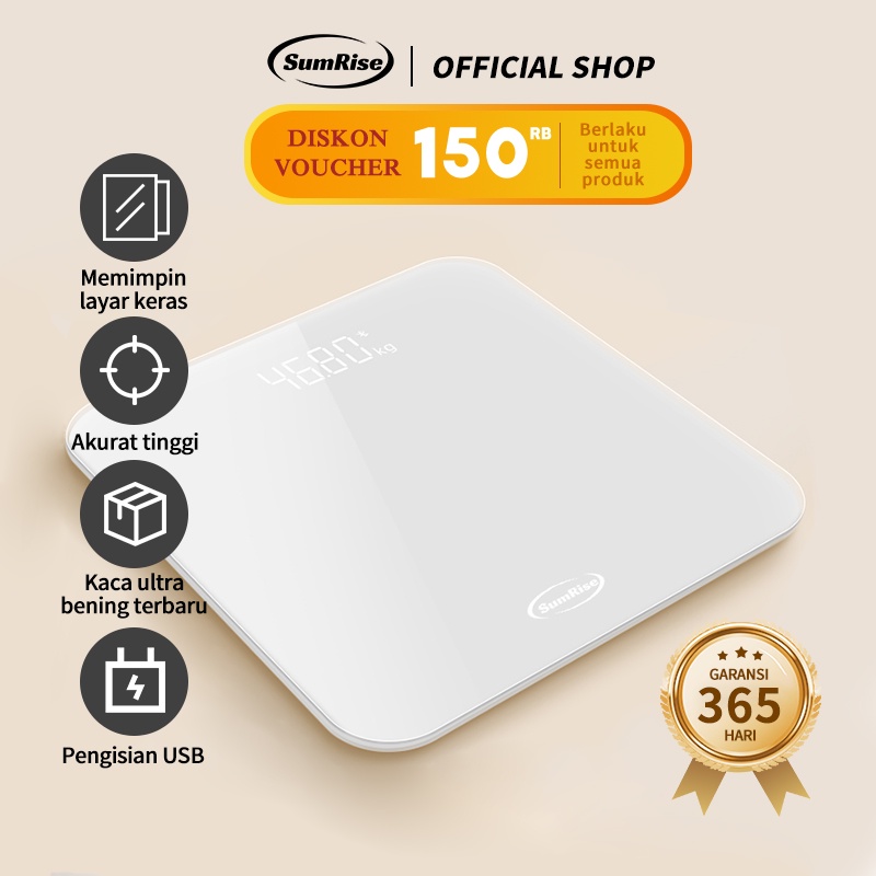 Jual SumRise Timbangan Badan Digital USB/timbangan digital 180KG ...