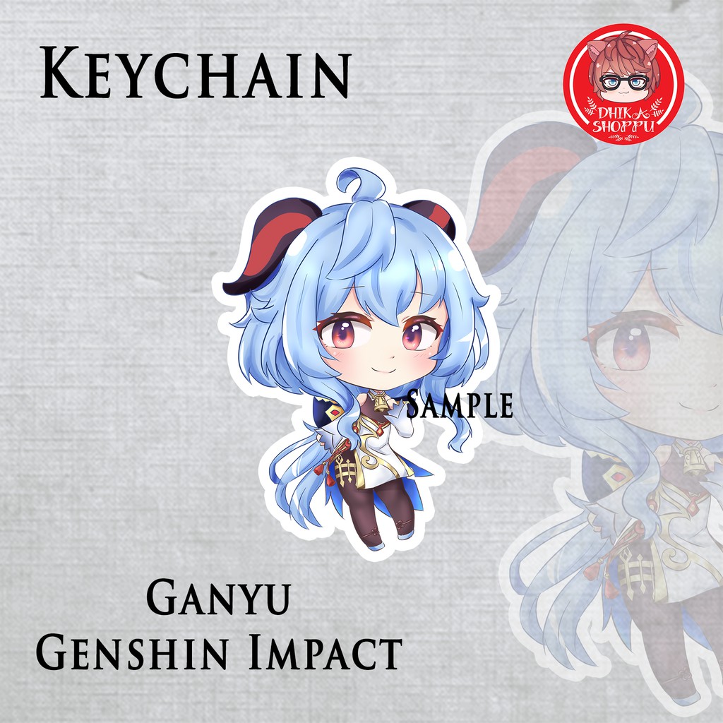 Jual gantungan kunci keychain anime game ganyu genshin impact | Shopee ...