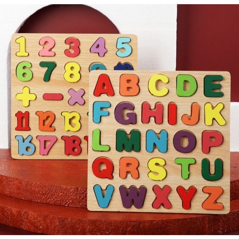 Jual Eliz123 Mainan Edukasi Puzzle Kayu - Bongkar Pasang - Papan ABC ...