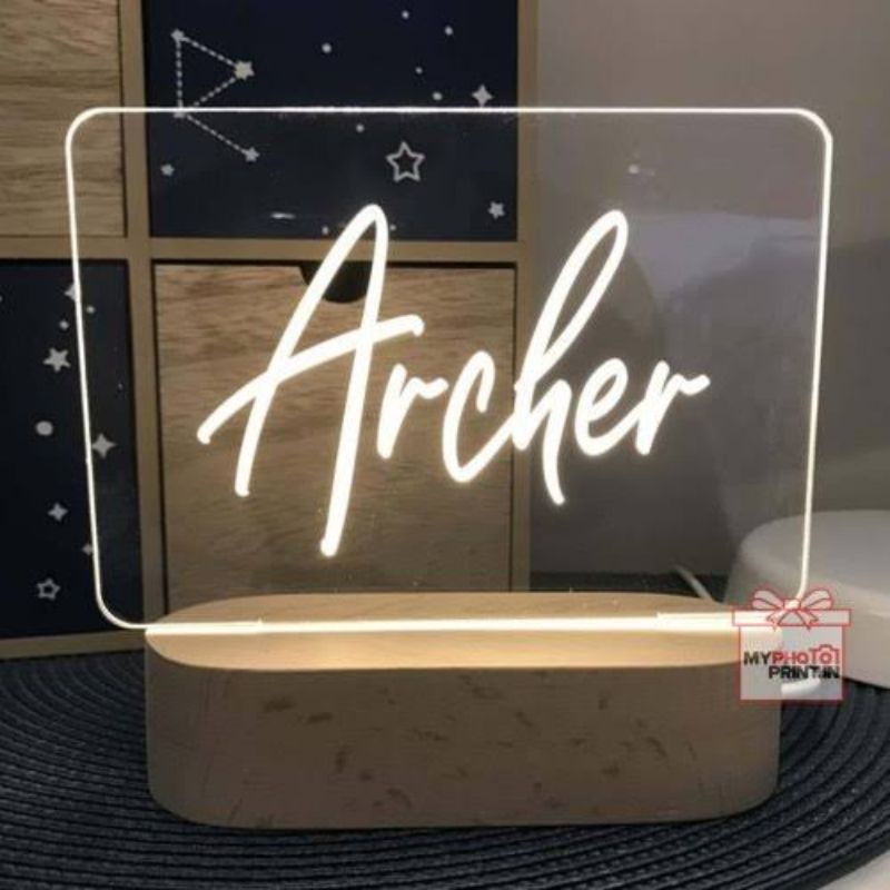 Jual Lampu Akrilik Led Custom - Lampu hiasan - Lampu tidur unik keren ...