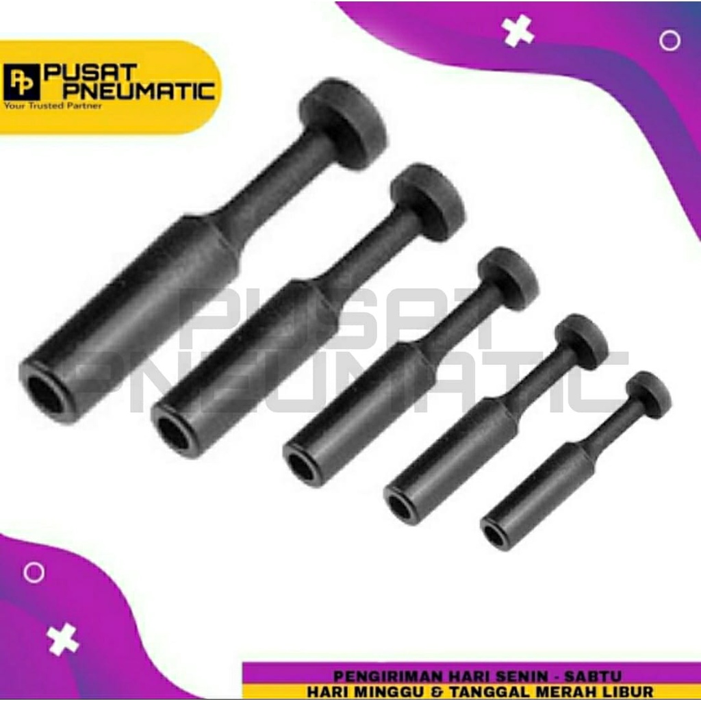 Jual 8 MM FITTING PNEUMATIC END PLUG 8 MM DOP PENUTUP KONEKTOR SLIP ...