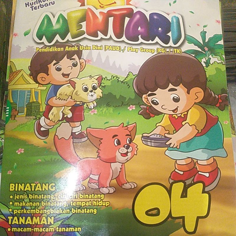 Jual mentari tema 4 binatang/tanaman klas A paud tk ra | Shopee Indonesia