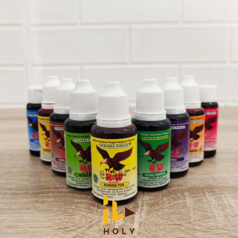 Jual R&W Pewarna Makanan Rajawali 30ml Aneka Warna / Sumbo Cair ...