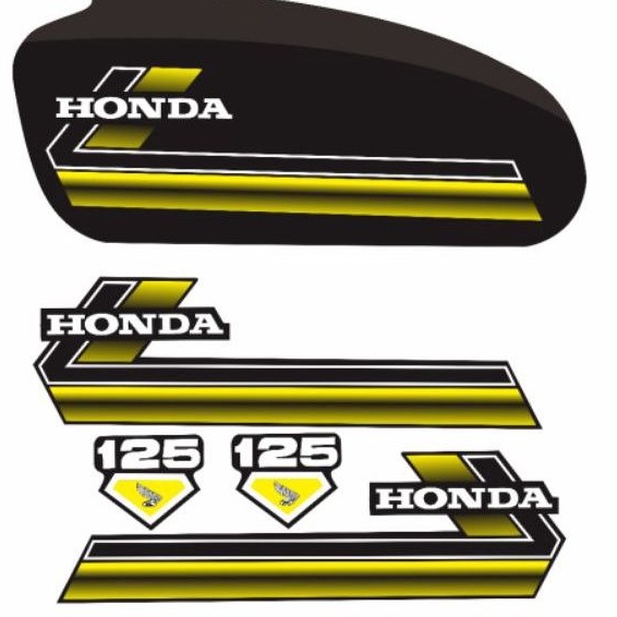 Jual Striping stiker list body Honda cb 125 kuning simpel | Shopee ...