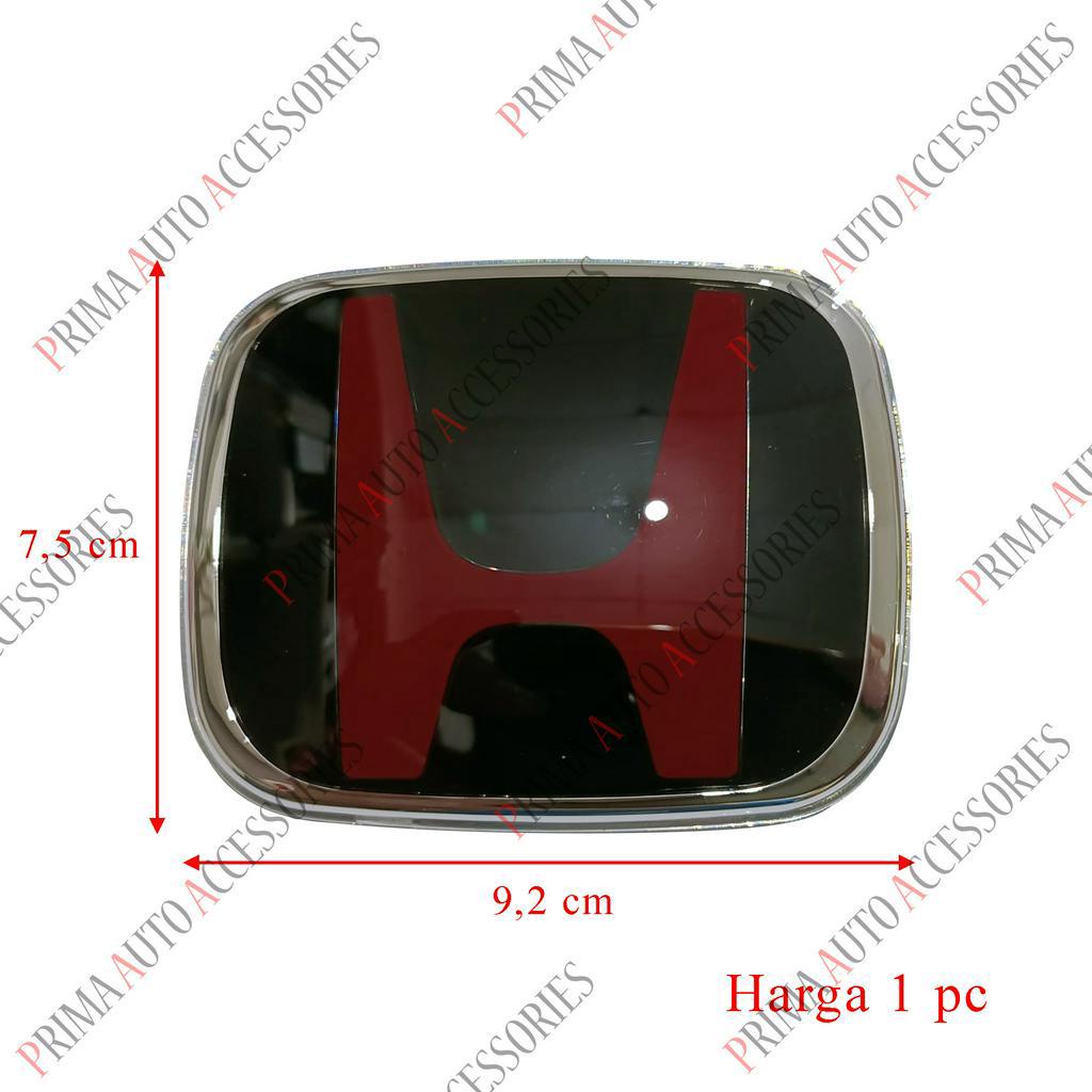 Jual Logo Emblem Mobil Honda H Hitam Merah 9,2 X 7,5 cm TFO 003 ...