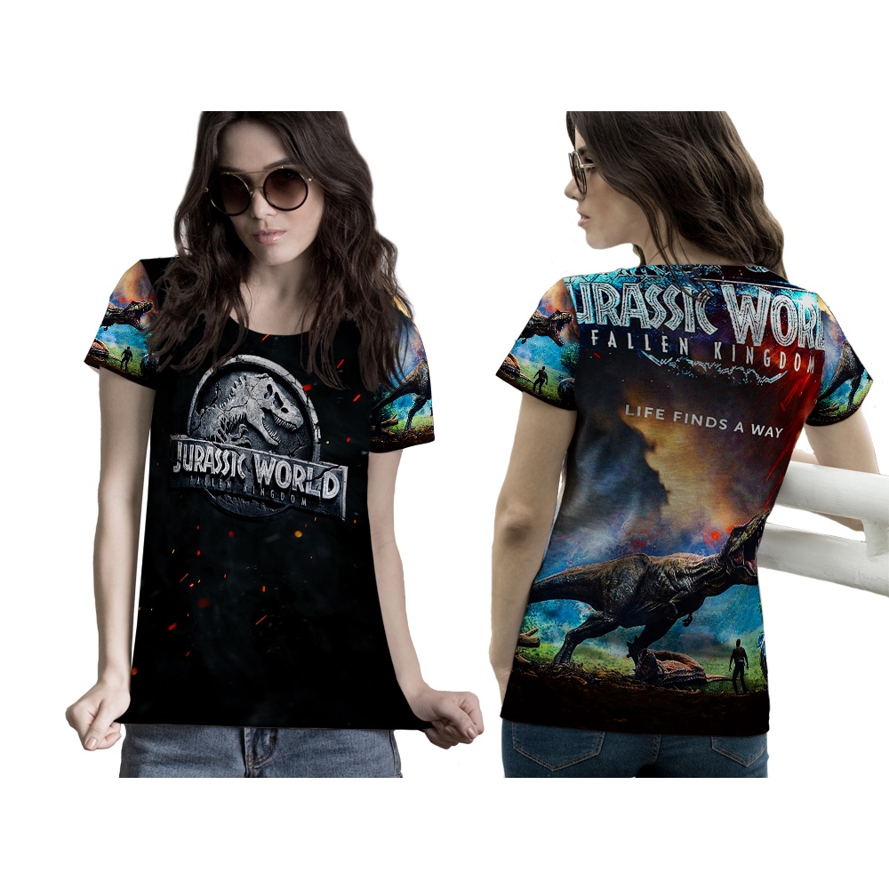 Jual TiniShop - Baju JURRASIC WORLD Wanita 3D / Kaos Custom JURRASIC ...