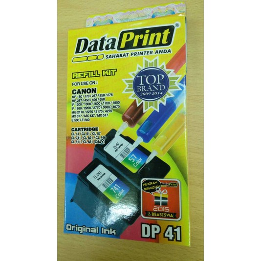 Jual Data Print DP41 color /Tinta Refill / Tinta isi ulang Data Print ...