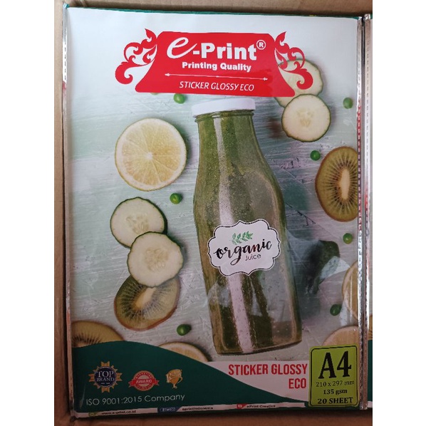 Jual Sticker Kertas A4 STIKER GLOSSY EPRINT ECO | Shopee Indonesia