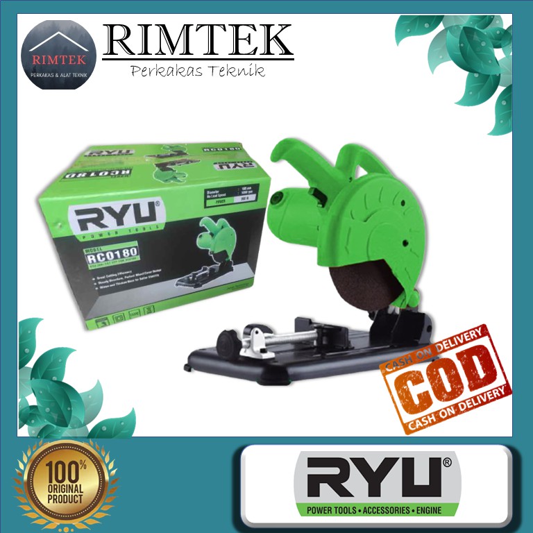 Jual RYU Mesin Potong Besi RYU 7" 180mm - RCO180 Cutting Wheel RYU Cut ...