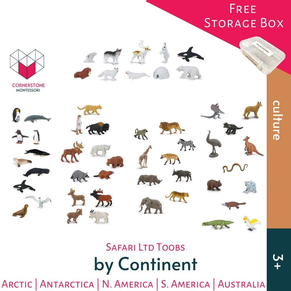Jual Cornerstone Montessori Safari Toob Continent Arctic Antarctica ...