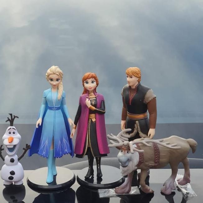Jual Princess Elsa Anna Figure 2 Set 5 Topper Cake Hiasan Kue ...