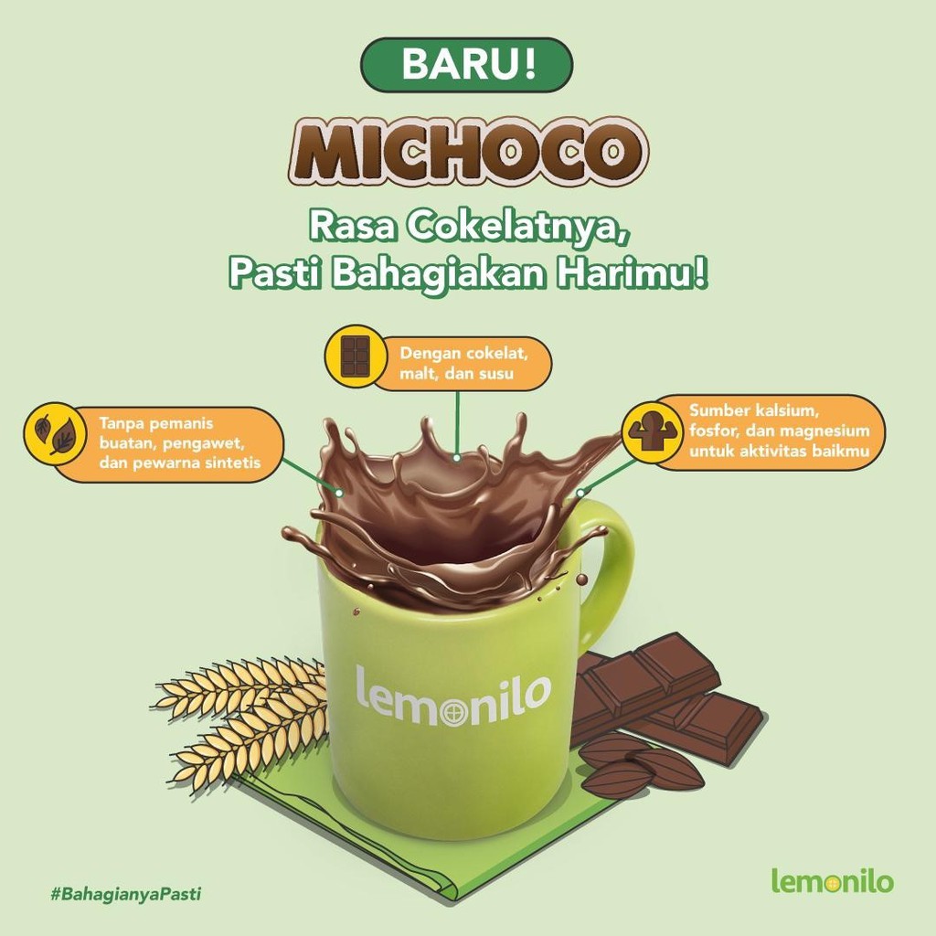 Jual LEMONILO Michoco Minuman Bubuk Kakao 3 in 1 isi 5 sachet - Minuman ...