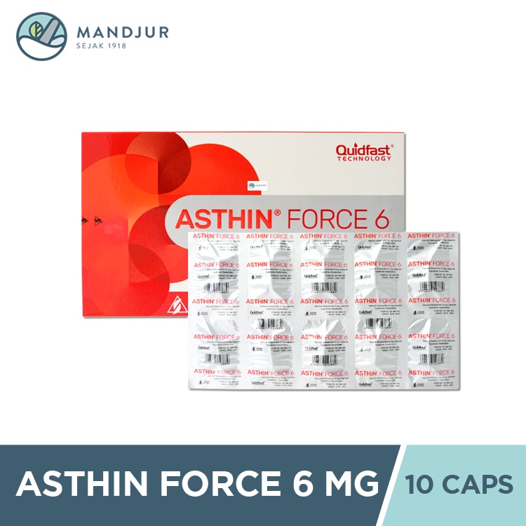 Jual Asthin Force 6 Mg 10 Kapsul - Suplemen Antioksidan Menjaga ...