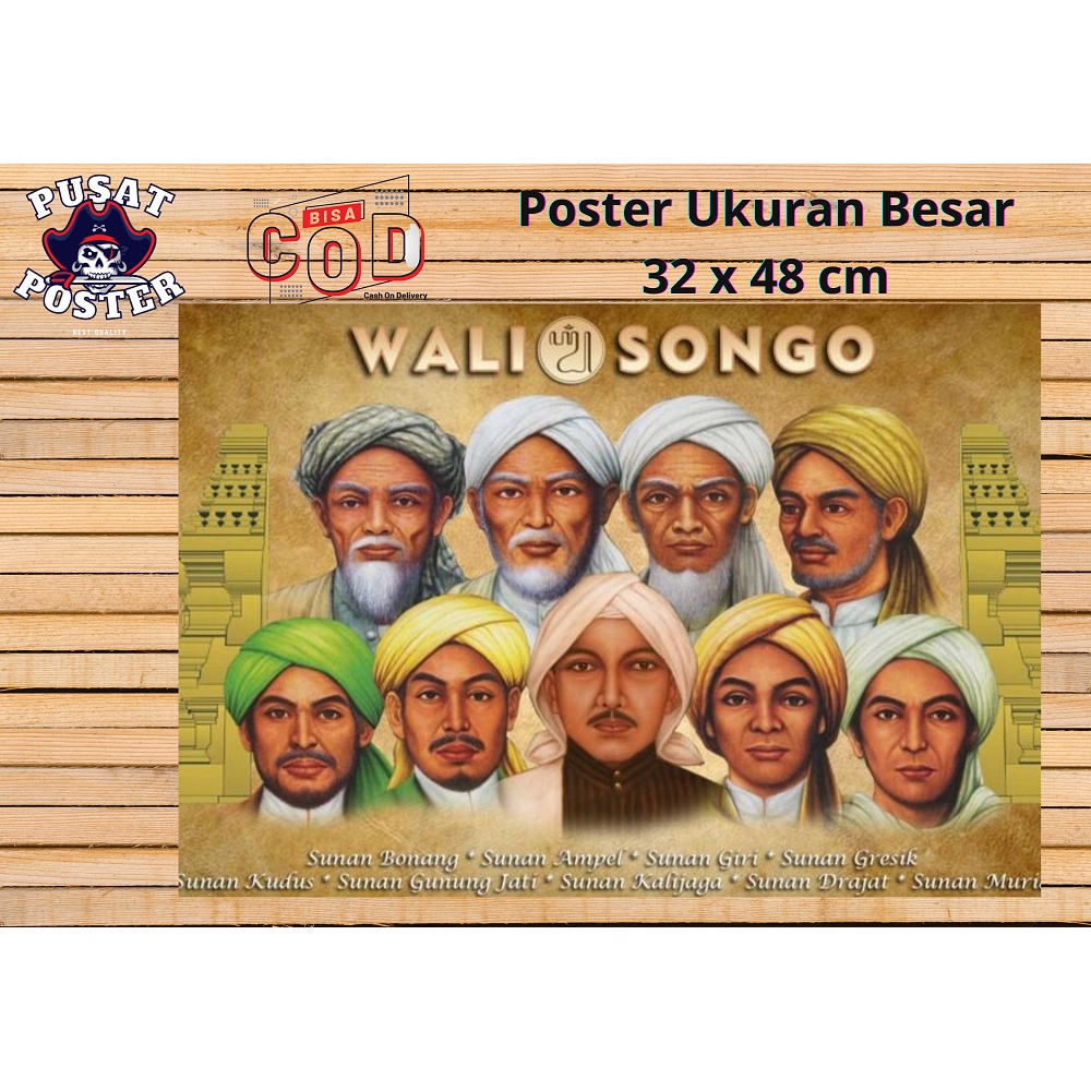 Jual POSTER WALI SONGO - FOTO WALI SONGO - POSTER DINDING - PAJANGAN ...
