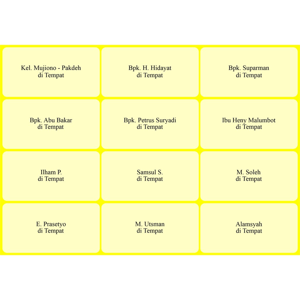 Jual new LABEL UNDANGAN TRANSPARANT 103 plus print SEHARI JADI - bisa ...