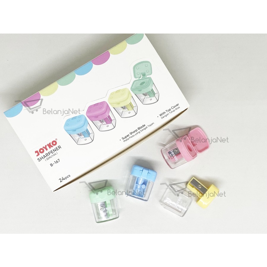 Jual Rautan | Serutan | Sharpener Joyko B-167 Warna Pastel | Shopee ...