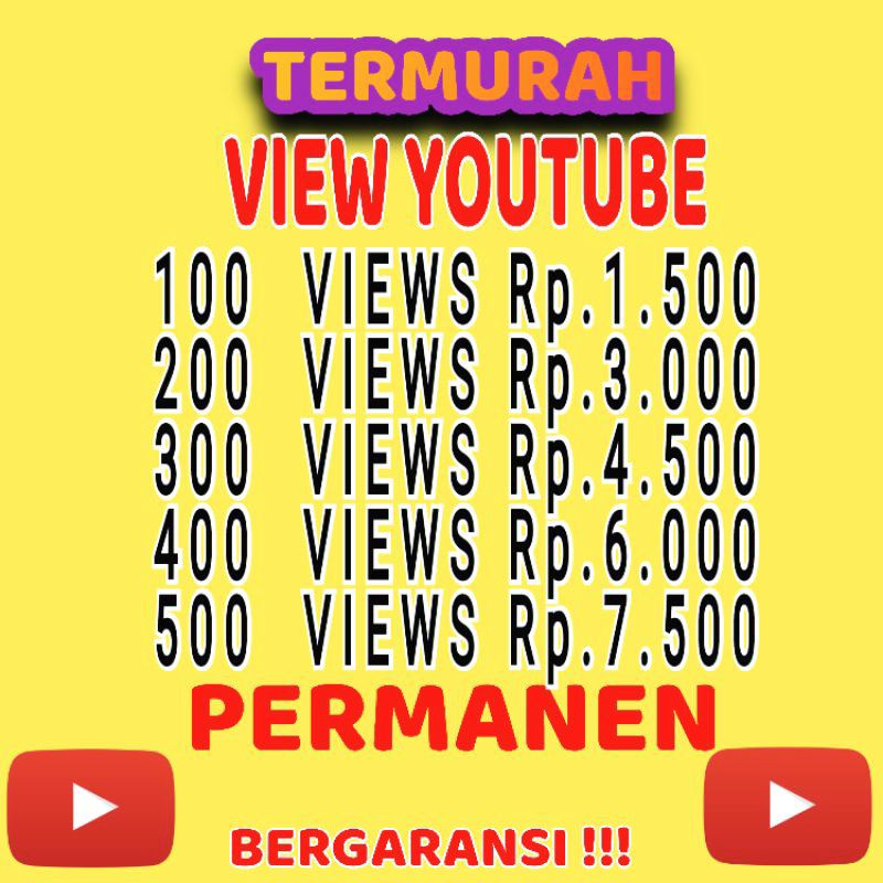 Jual Views YouTube Viewer YouTube Yt View Murah dan Bergaransi | Shopee ...