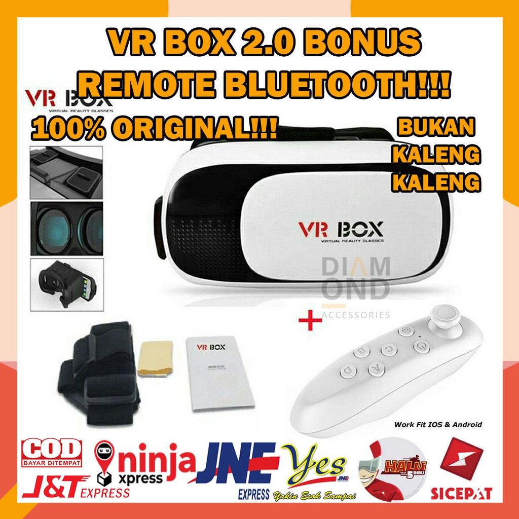 Jual [BONUS REMOTE] ORIGINAL VIRTUAL REALITY FOR SMARTPHONE + REMOTE ...