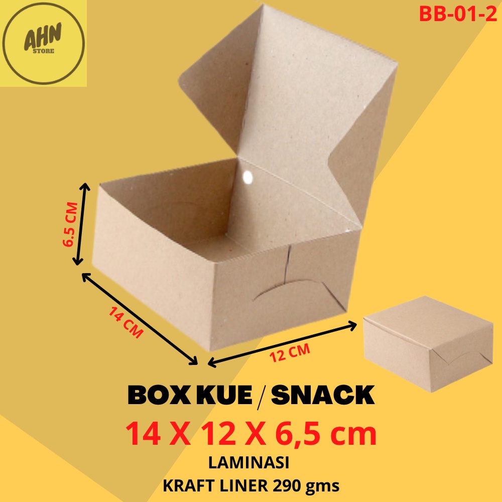Jual KARDUS BOX SNACK KUE ROTI /KOTAK BOX MAKANAN DUS NASI SNAK UKURAN ...