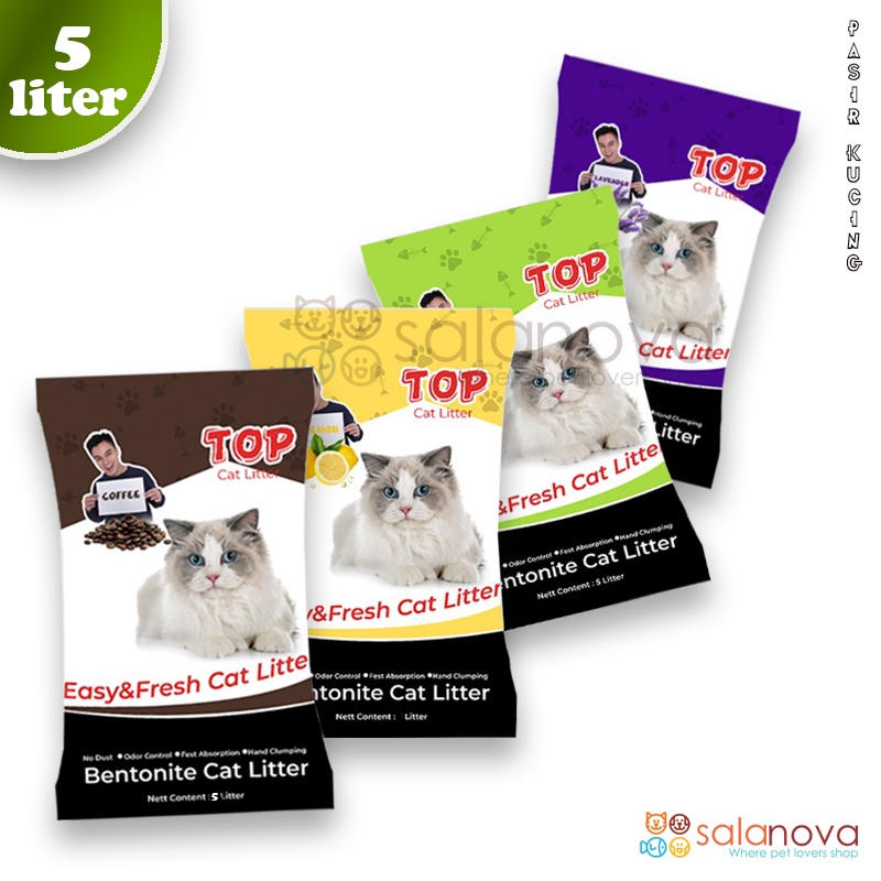 Jual Top Cat Litter 5 Liter Pasir Kucing Gumpal Wangi | Shopee Indonesia