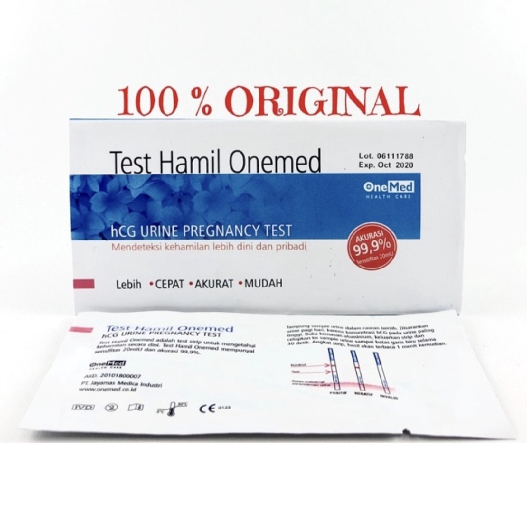 Jual ALAT TES KEHAMILAN TESTPACK ONEMED TESPEK PREGNANCY ONE MED - TEST ...