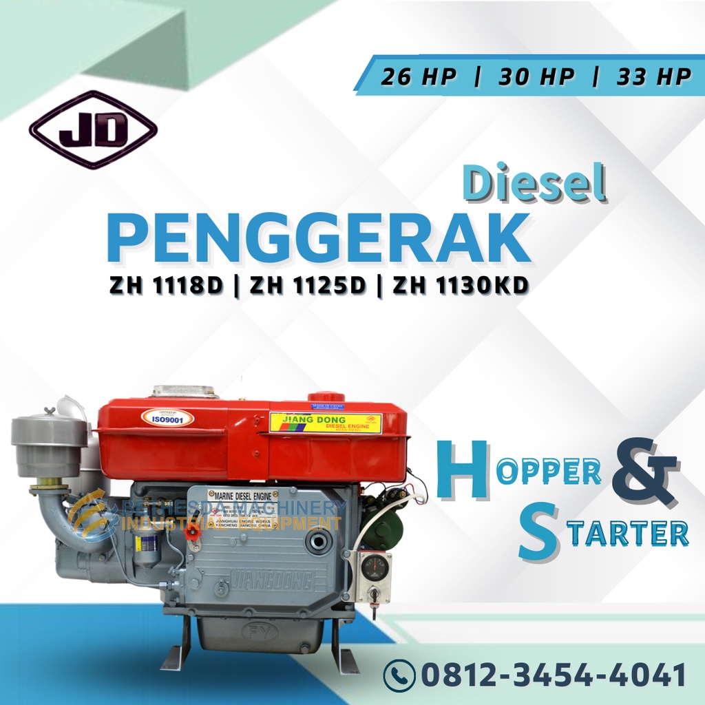 Jual mesin penggerak starter 26Hp Jiangdong Hopper 30 HP solar engine 33 Pk | Shopee Indonesia