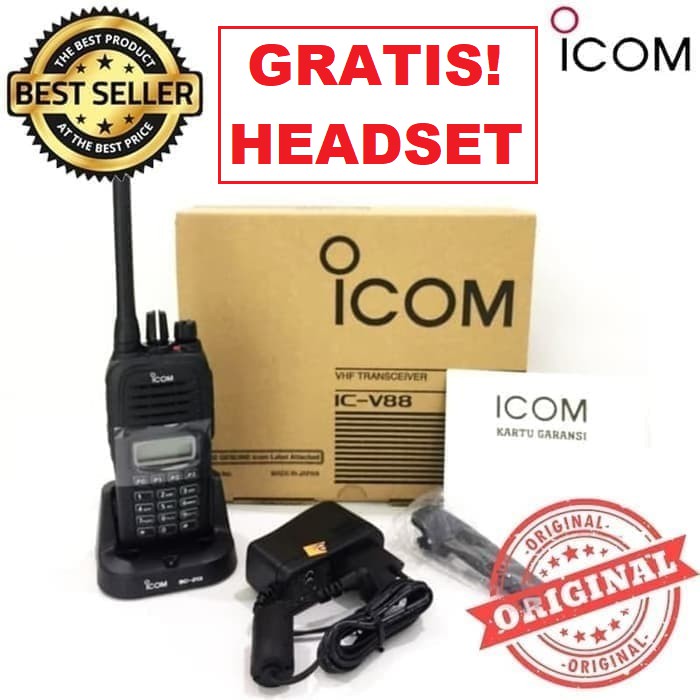 Jual PXTON - HT ICOM IC-V88 HANDY TALKY 5.5 W VHF WATERPROOF IP67 ...