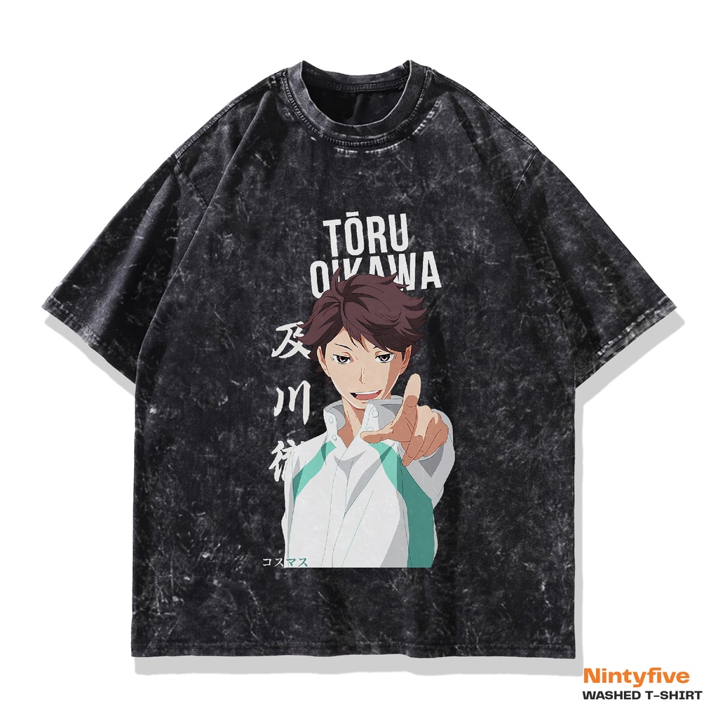 Jual Kaos Haikyuu Toru oikawa Character Washed Oversize | Baju Anime ...