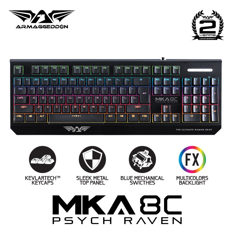 Jual Armaggeddon MKA-8C Mechanical Gaming Keyboard Blue Switch ...
