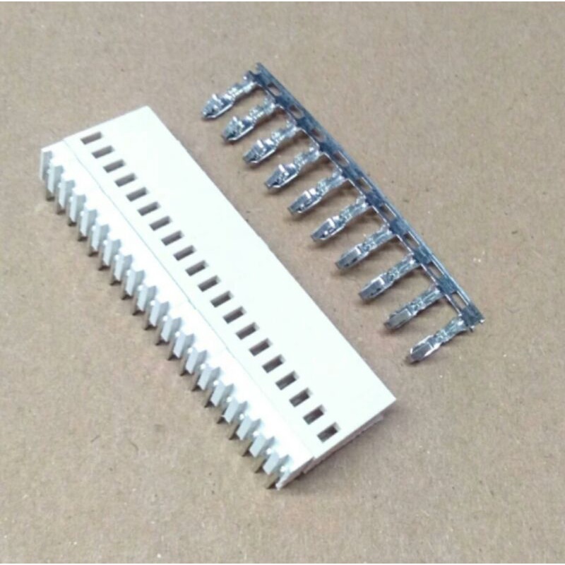 Jual Connector 20 pin RA White Housing 20pin Wafer 20p Kaki Bengkok 2.54mm | Shopee Indonesia