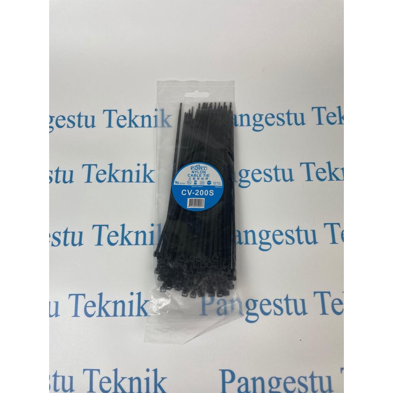 Jual Kabel Ties / Cable Tie Fort Nylon CV-200S 3.6 X 200 mm isi 100 - Hitam | Shopee Indonesia